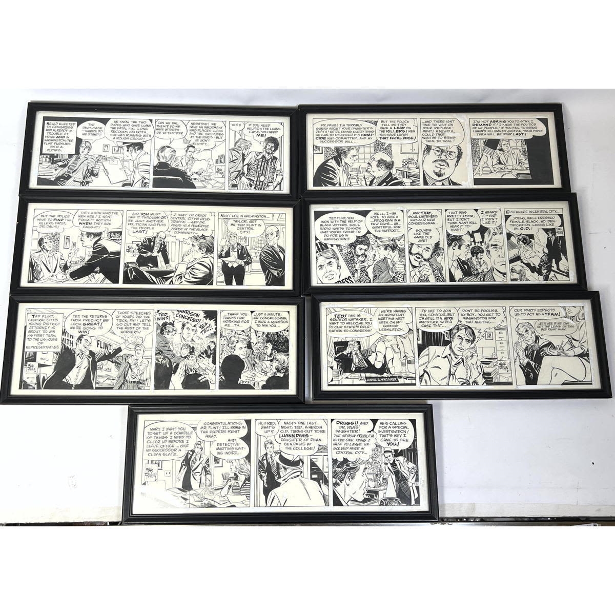 Frank Springer | 7pc Hand Drawn Political Comic Strip Set | MutualArt