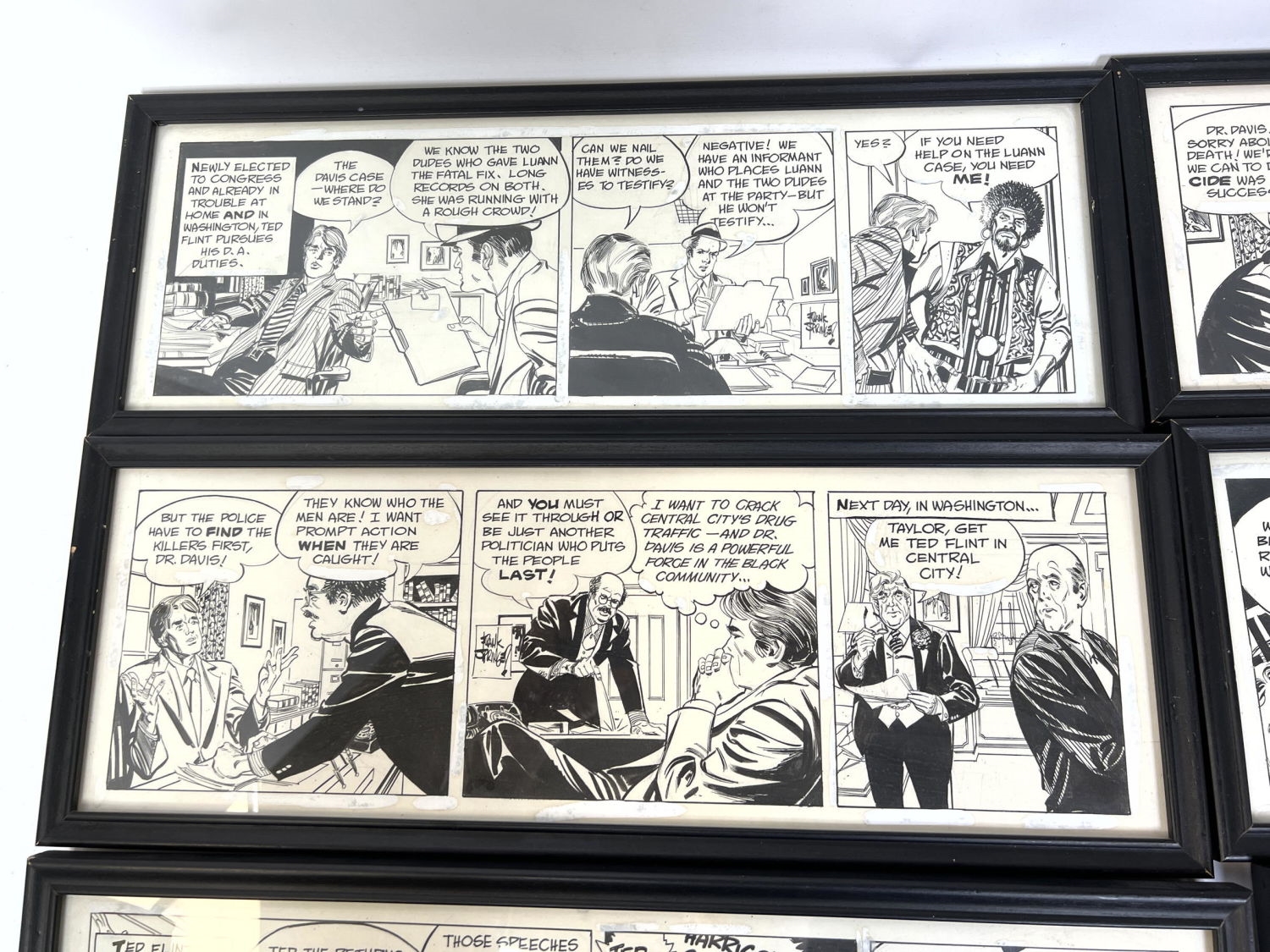 Frank Springer | 7pc Hand Drawn Political Comic Strip Set | MutualArt