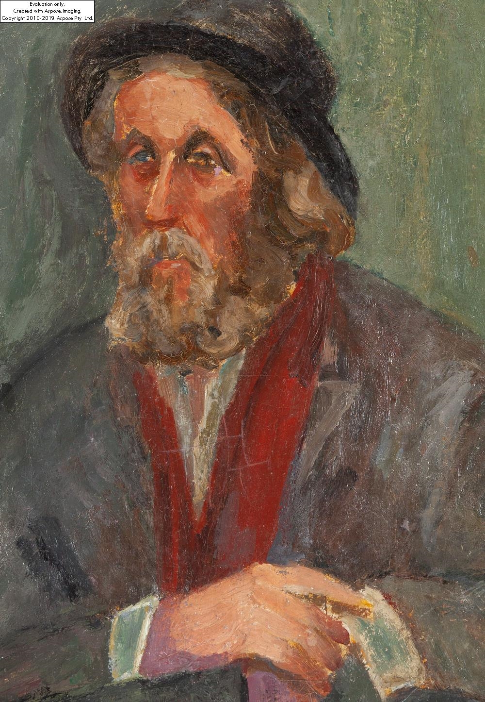 Esther Carp | Portret brodatego mężczyzny | MutualArt