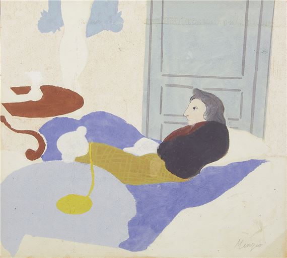 Francesco Menzio | Inside with figure 60's (1899 - 1979) | MutualArt