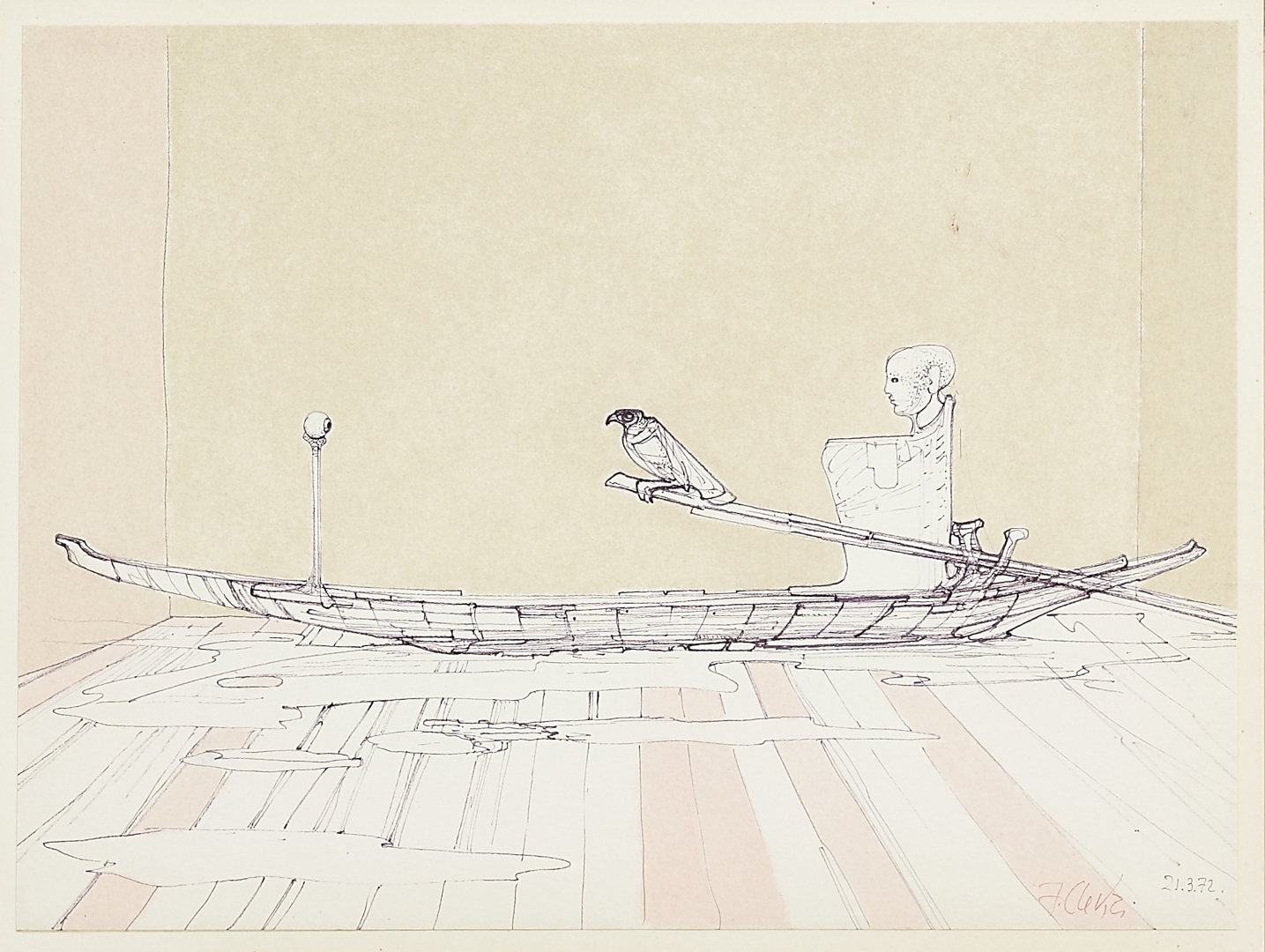 Fabrizio Clerici | Il falco e la sfinge 1972 (1972) | MutualArt