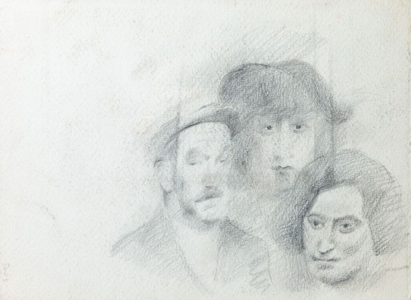 Natalie Parain | Etude de personnages, et vielle dame | MutualArt