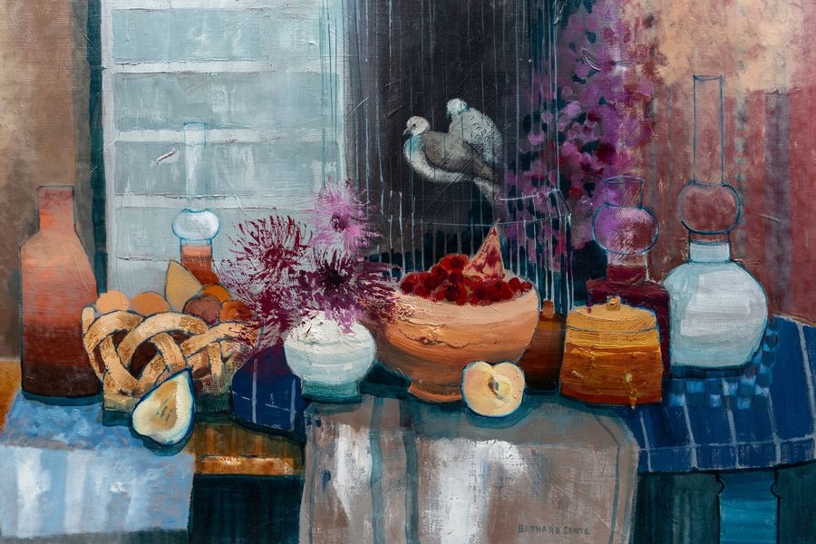 Bernard Conte | Nature morte aux tourterelles | MutualArt