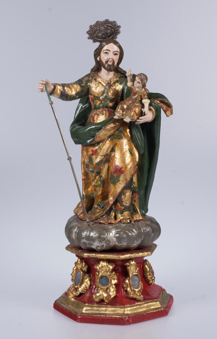 Spanish Colonial School, 17th Century | Saint Joseph and the Child ...