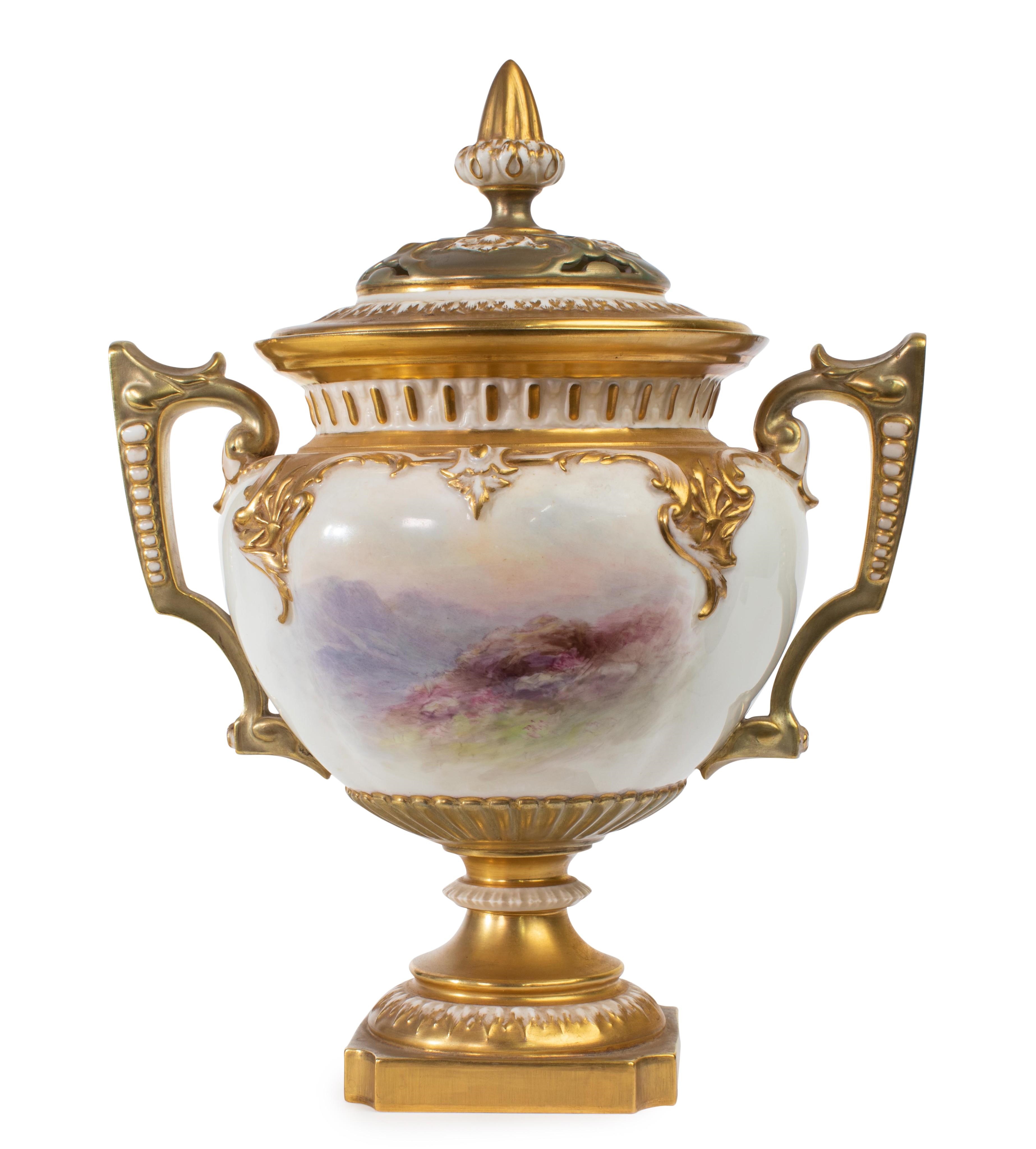 Harry Stinton | A fine Royal Worcester covered urn vase by Harry ...