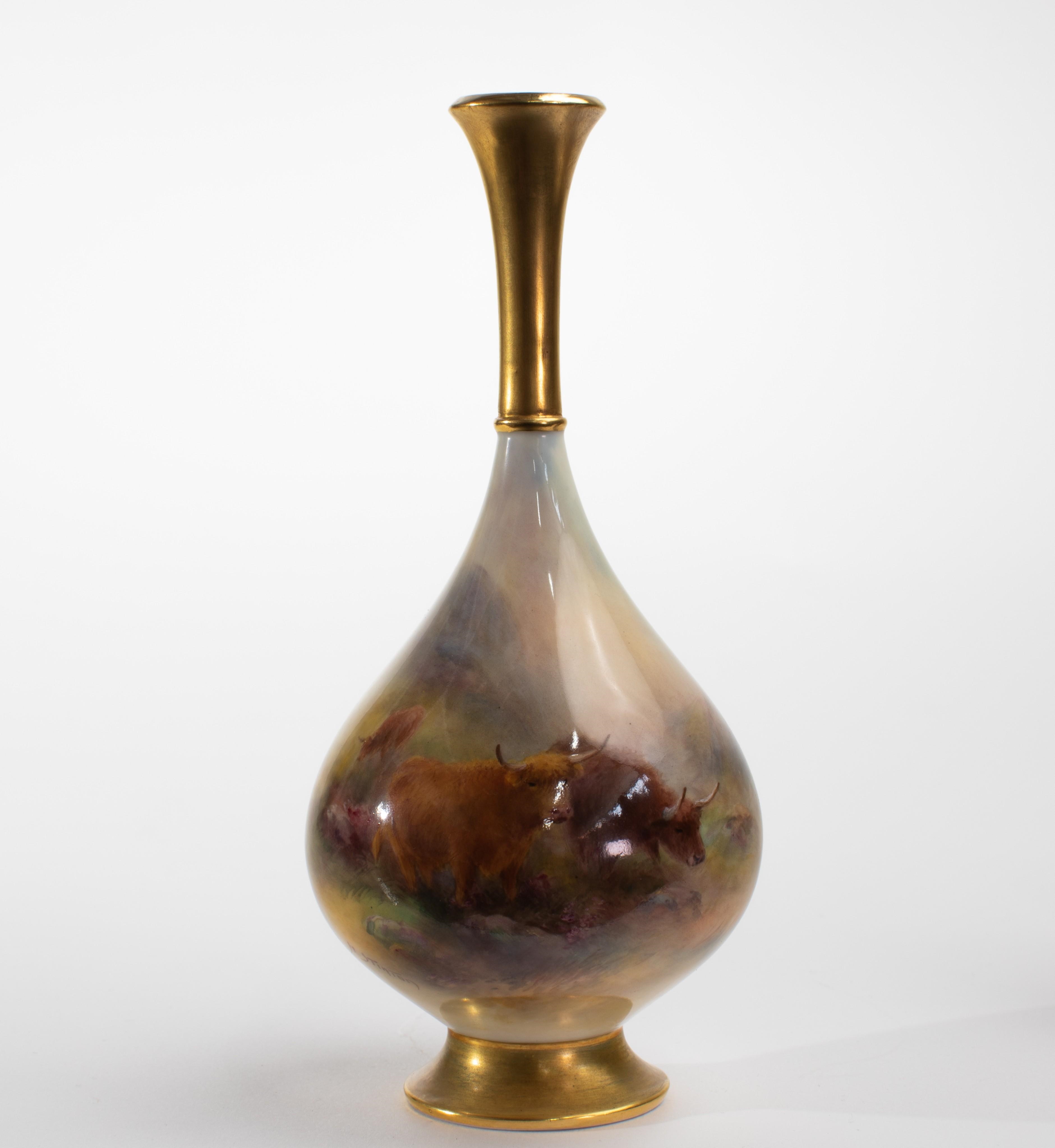 Harry Stinton | A Royal Worcester scenic vase by Harry Stinton (1939 ...