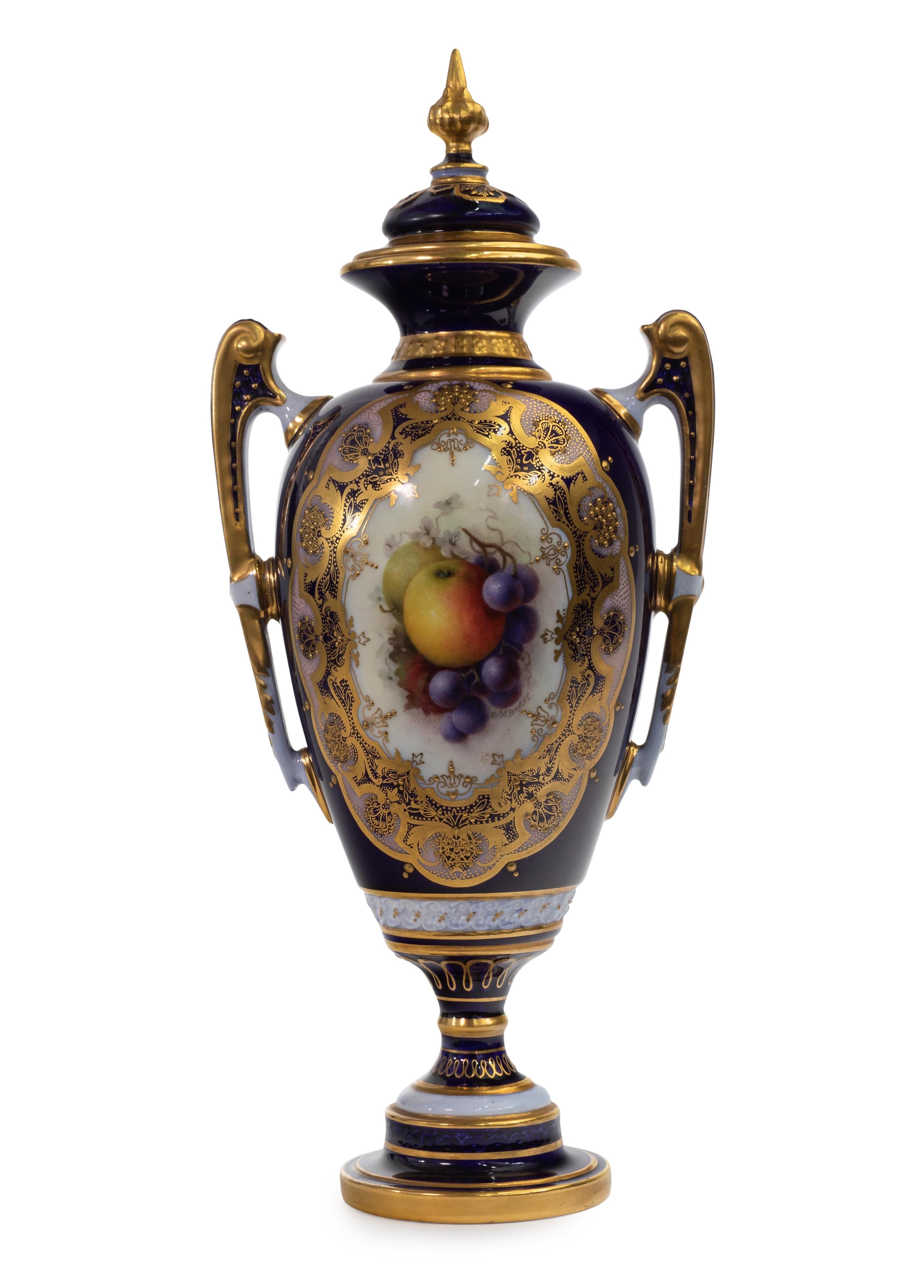 Richard Sebright | A Royal Worcester covered vase by Richard Sebright ...