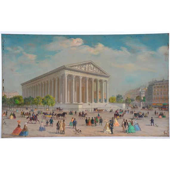 French School, 19th Century | « Animation autour de la place de la ...