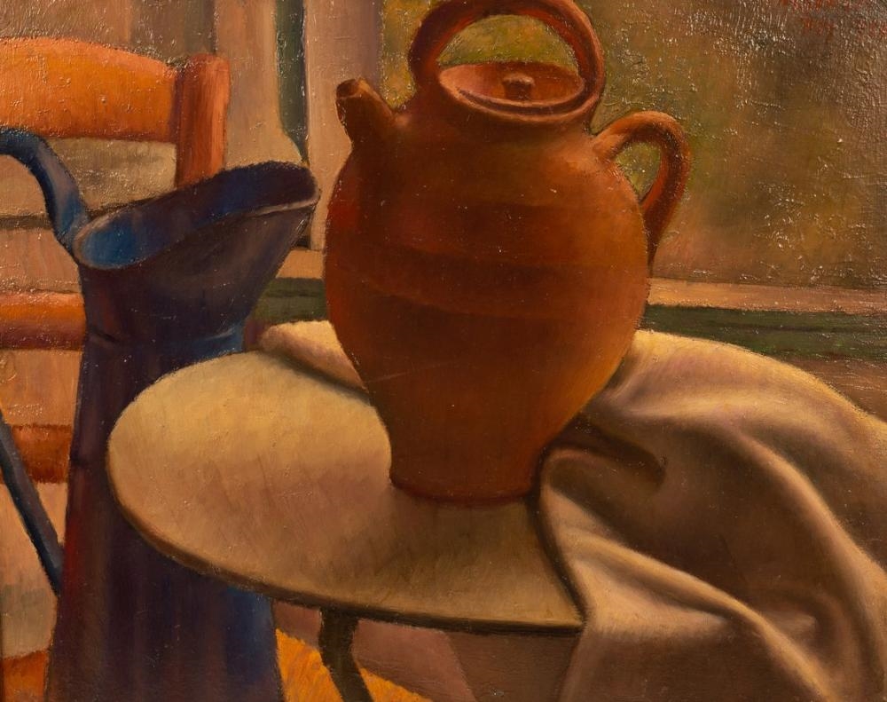 Mark Gertler | Still Life/with earthenware vessel and blue ewer | MutualArt