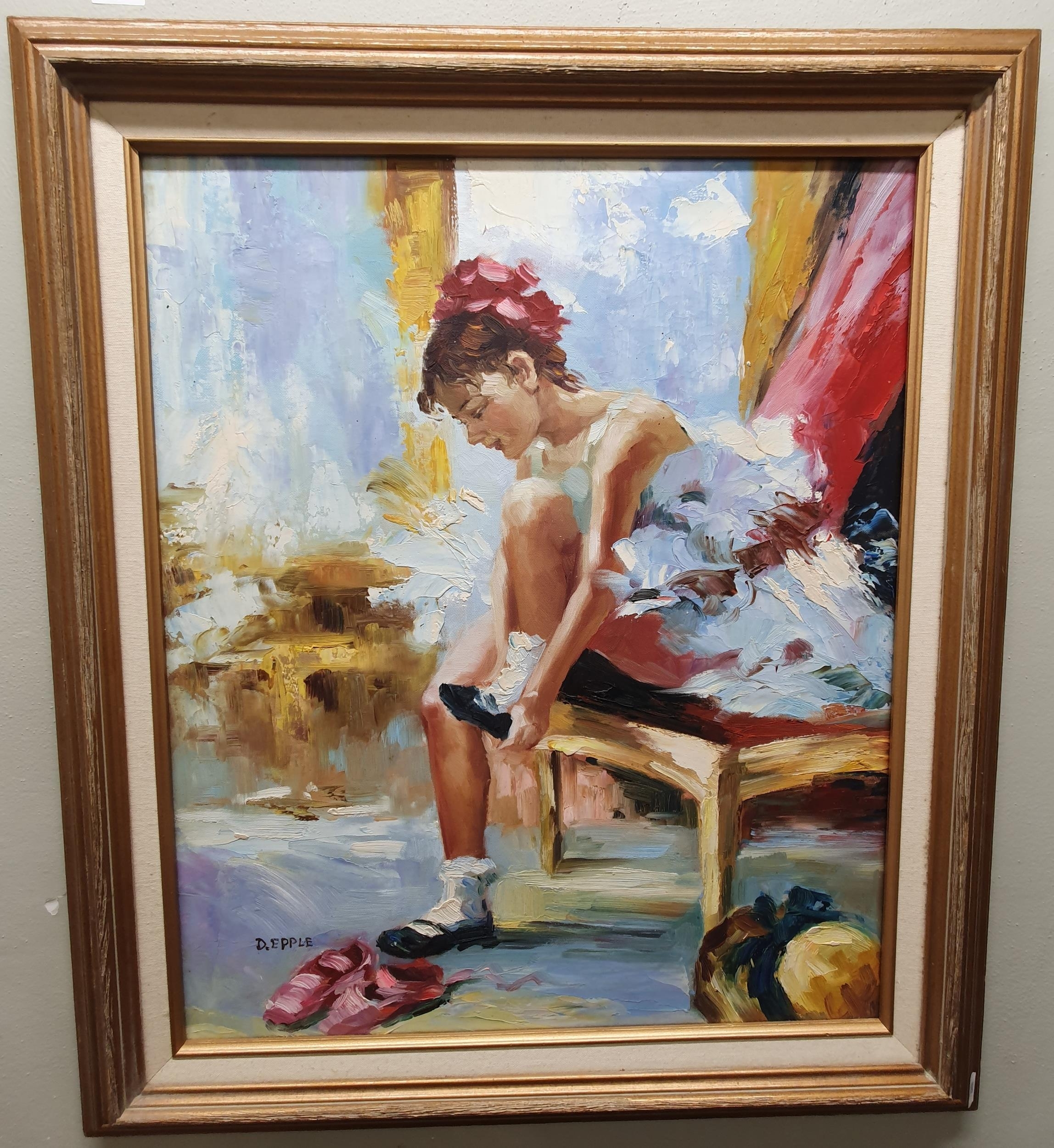 D. Epple | A th Century Oil on Canvas of a Dancer. Signed D Epple. LL ...