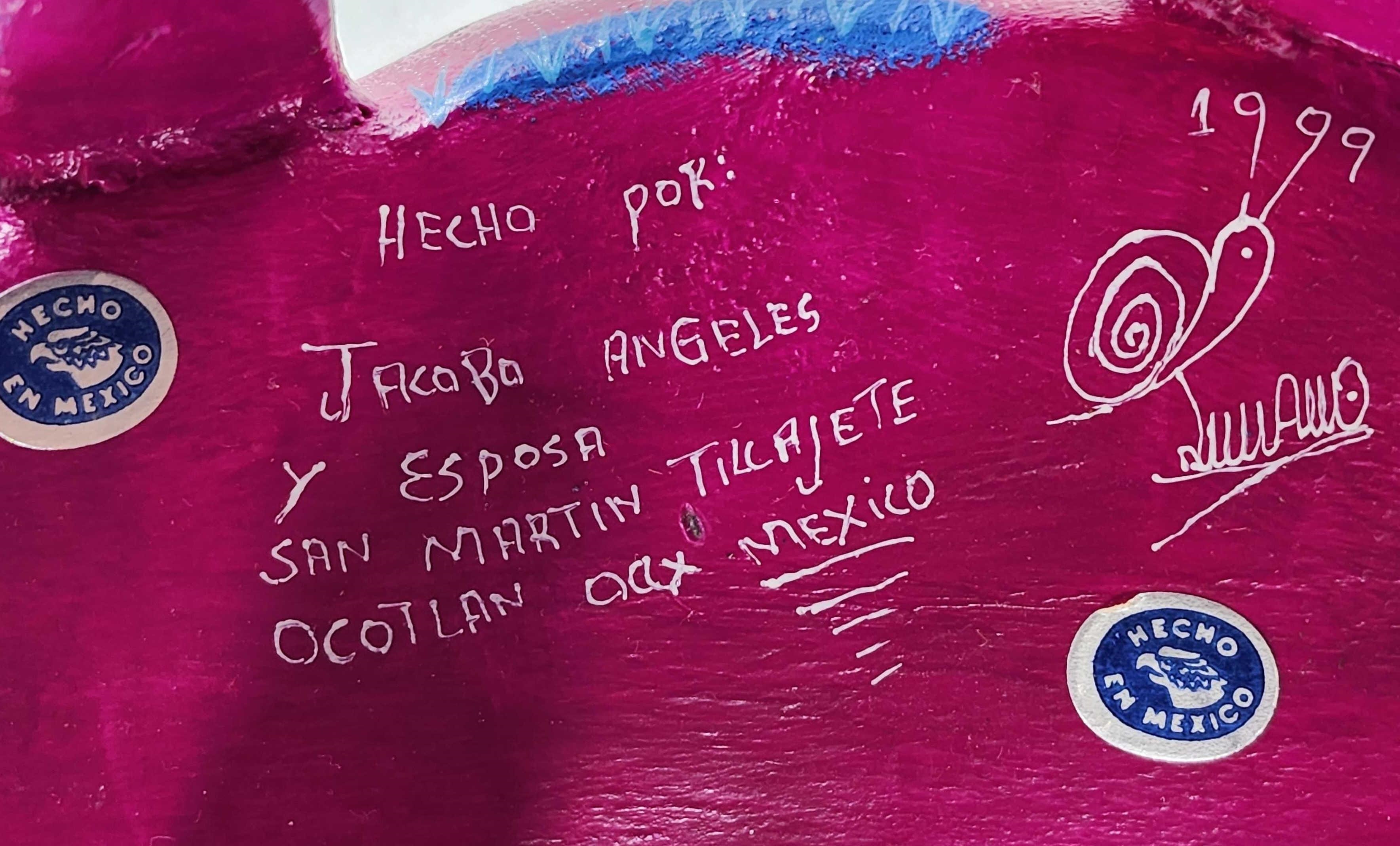 Jacobo Angeles Ojeda | Jacobo Angeles Signed Oaxaca Folk Art Wood Frog ...