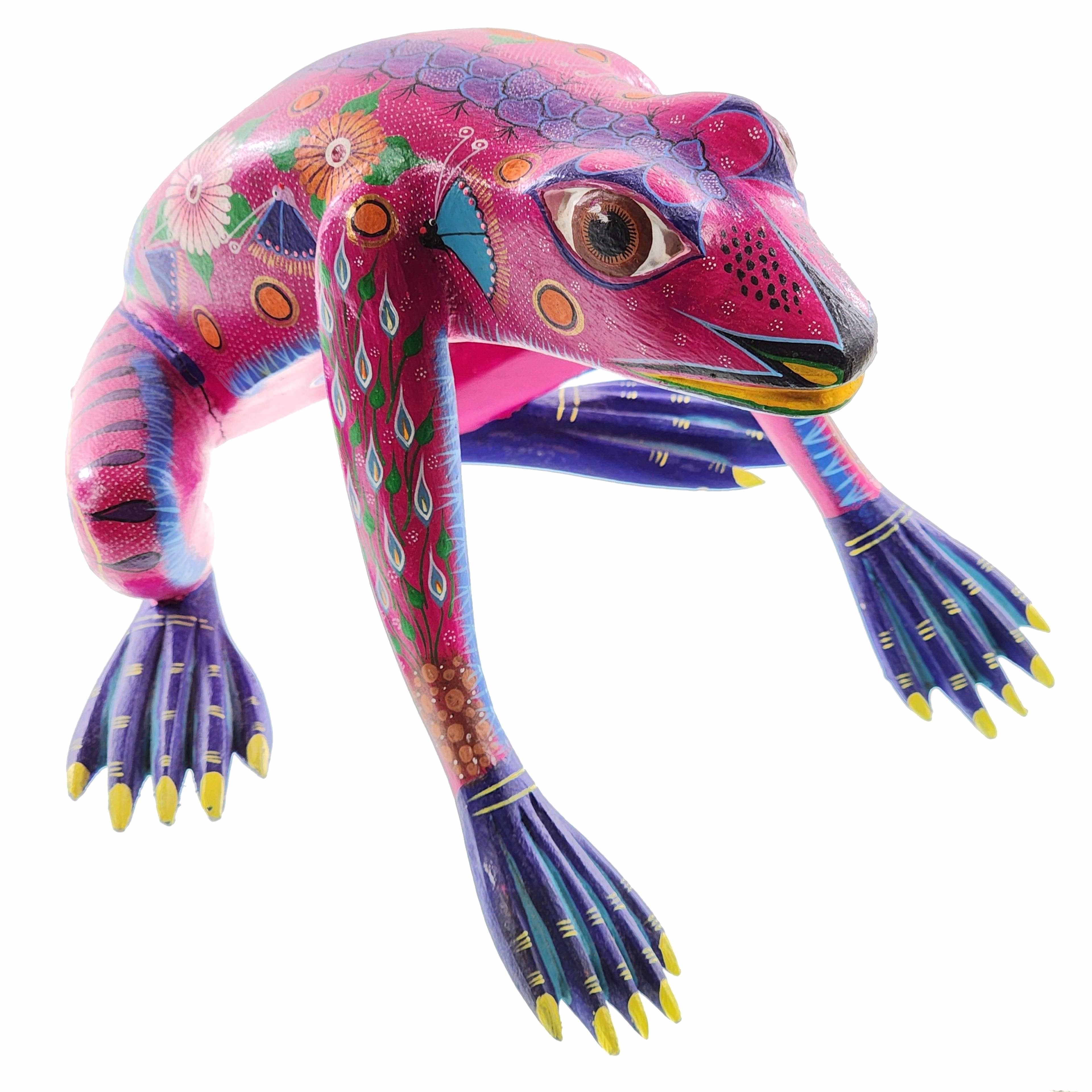 Jacobo Angeles Ojeda | Jacobo Angeles Signed Oaxaca Folk Art Wood Frog ...