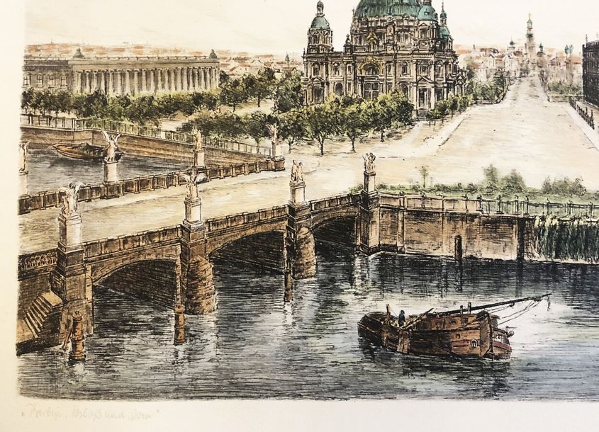 Karl Zwicker | GERMANY - [VIEW OF BERLIN]. Etching engraved by Karl ...