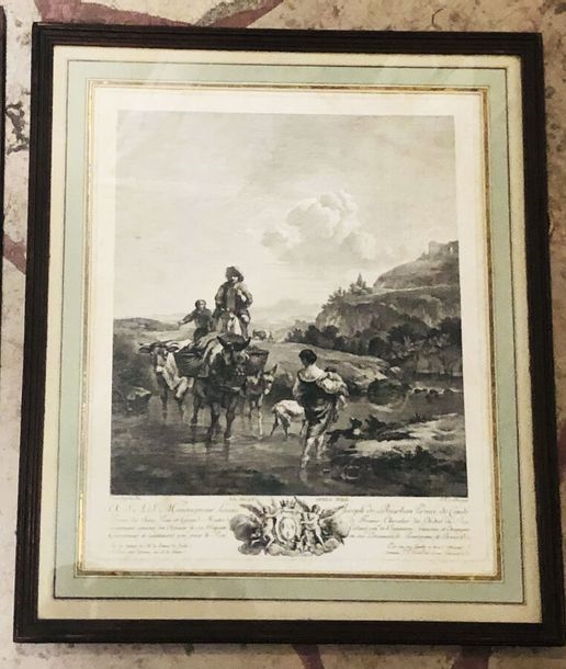 Karel Dujardin | LE BAS / PARIS - Meeting of 2 engravings: La belle ...