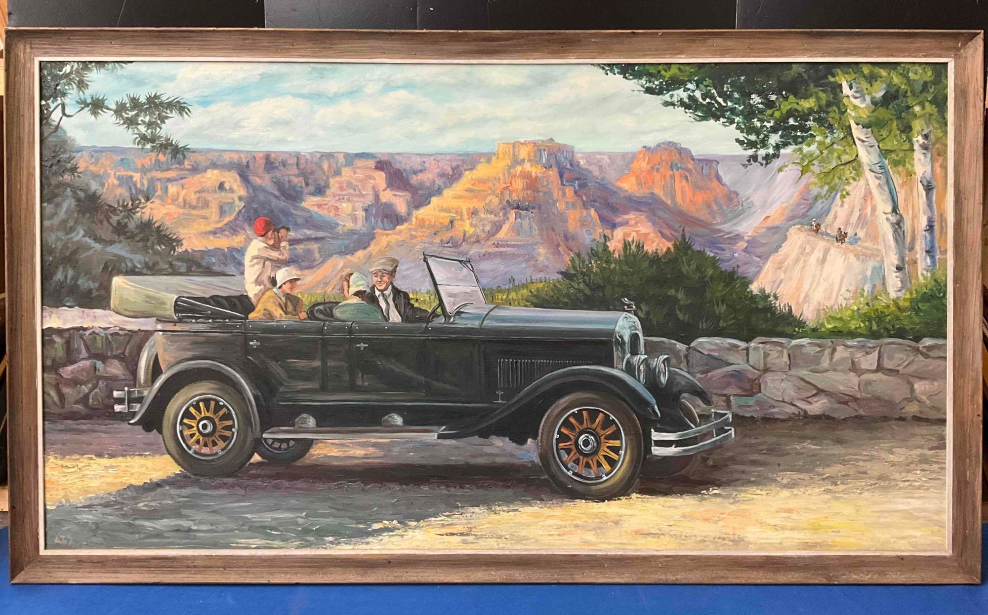 Harry Anderson | Vintage Car Overlooking Canyon Reproduction Painting ...