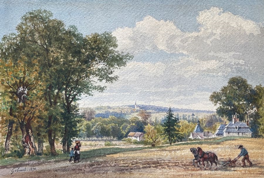 Gaspard Gobaut | Animated landscape (1878) | MutualArt