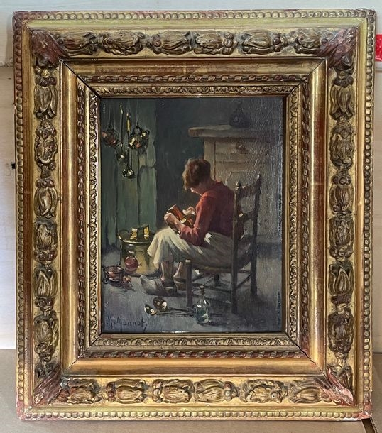Maurice Louis Monnot | Cousette Oil on panel | MutualArt