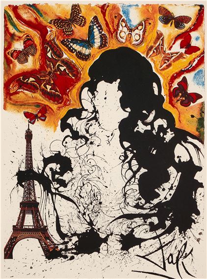 Salvador Dalí | Eiffel Tower and Butterflies | MutualArt