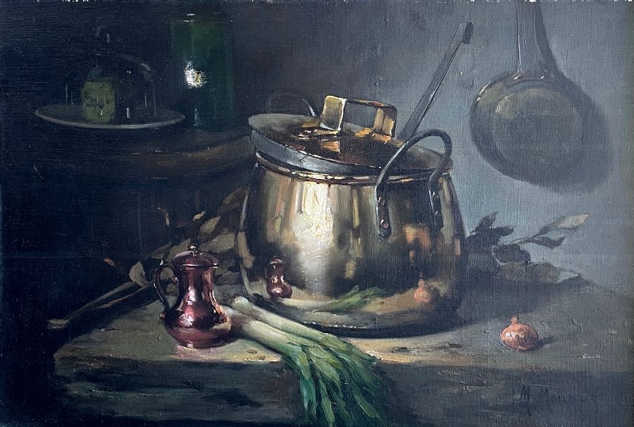 Maurice Louis Monnot | Still life with copper Oil on canvas (1911 ...