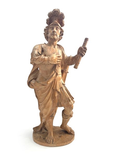 German School, 17th Century | Military saint in sculpted limewood ...