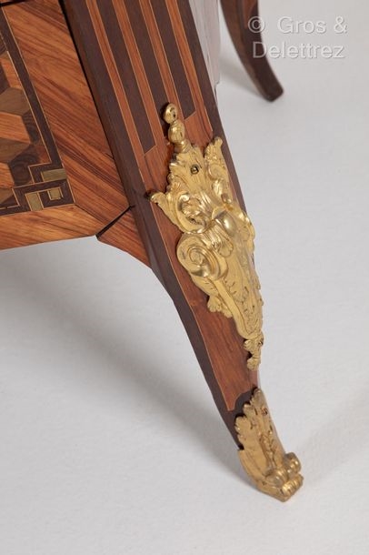 Pierre Harry Mewesen | Wooden chest of drawers inlaid with cubes in ...