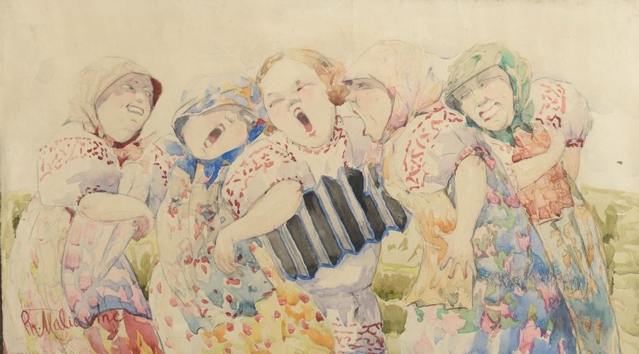 Philip Malyavin | Five Russian women singing | MutualArt