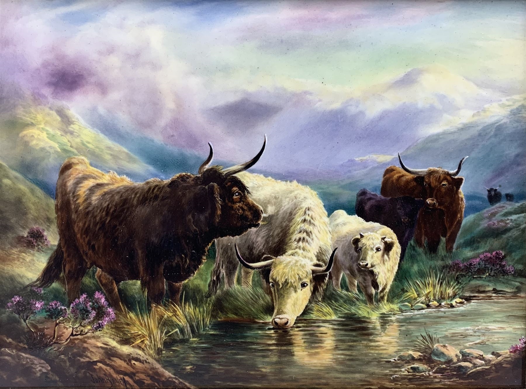 John William Bailey | Pair of rectangular porcelain panels by John ...