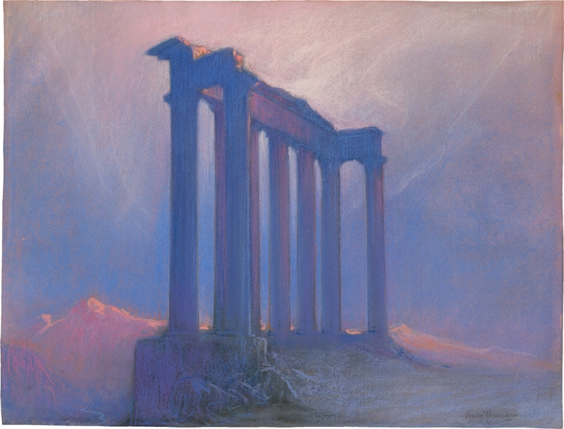 Arild Rosenkrantz | Tempelruine im Dämmerlicht (1915) | MutualArt
