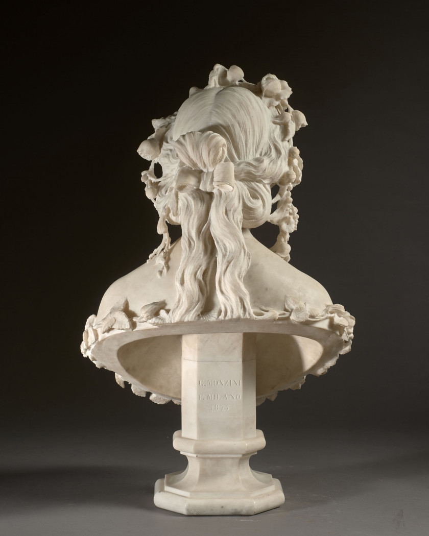 Gelindo Monzini | Buste de Flore (1875) | MutualArt