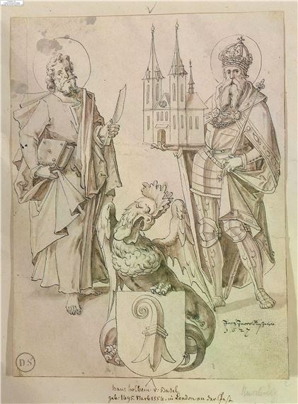 Hans Jakob Nüscheler I | Riss zu einer Scheibe des Standes Basel mit ...