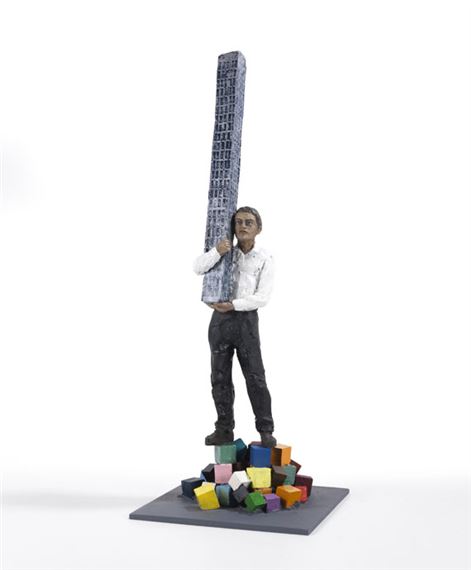 Stephan Balkenhol | Mann mit Turm (Toronto) (2015) | MutualArt