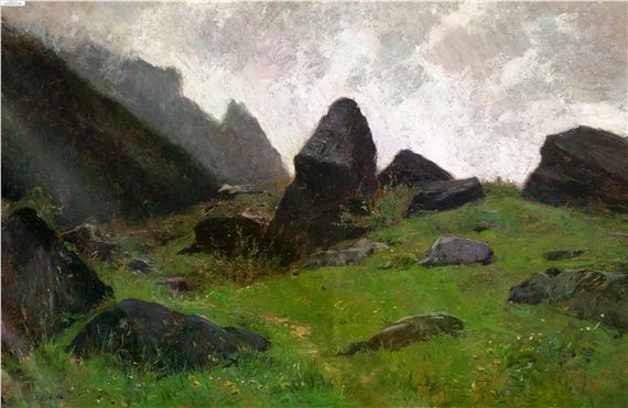 Gustave Castan | A Oeschinensee (1823 - 1892) | MutualArt