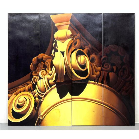 Robert Contois | Monumental Robert Contois Quadriptych Oil Painting ...