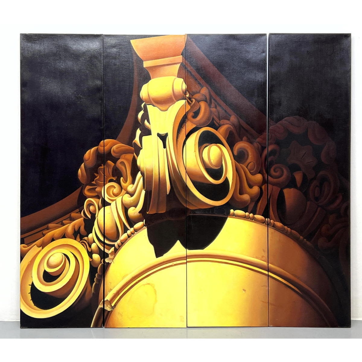 Robert Contois | Monumental Robert Contois Quadriptych Oil Painting ...