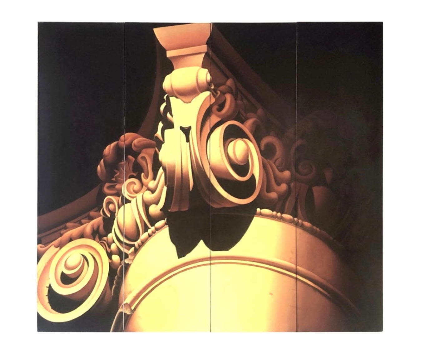 Robert Contois | Monumental Robert Contois Quadriptych Oil Painting ...