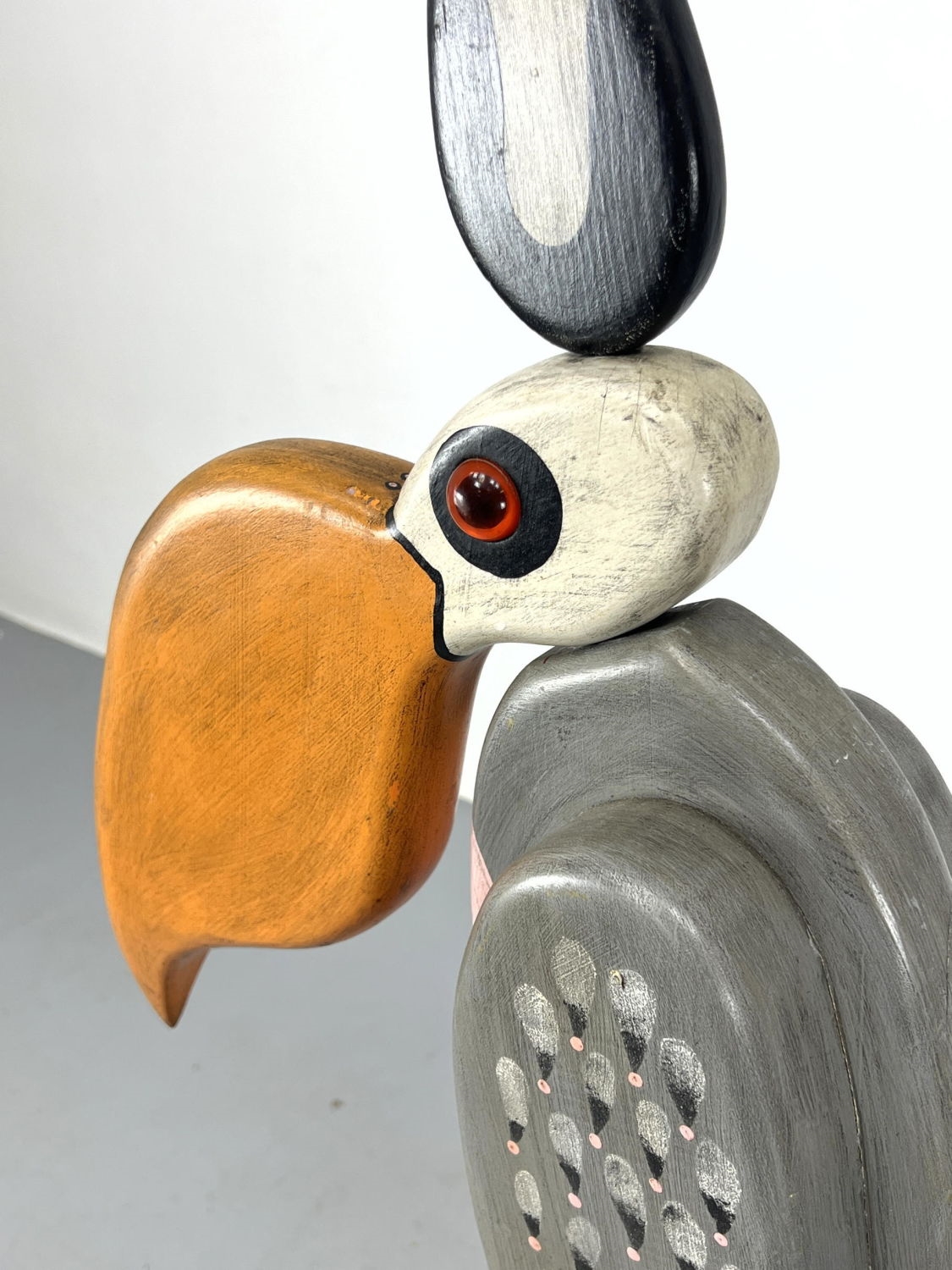 Thomas Kloss | TOM KLOSS Polychrome Carved Wood Bird Sculpture | MutualArt