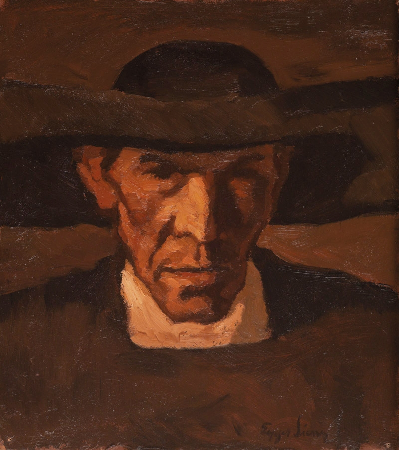 Albin Egger-Lienz | TESTA DI UN CONTADINO DELLA VAL SARENTINO (1920 ...
