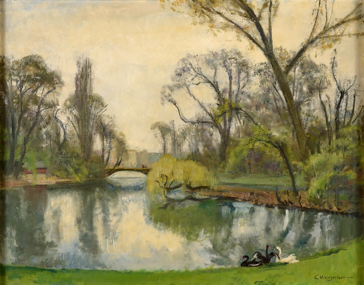 Carl Weisgerber | Landskrone mit Goldener Brücke im Hofgarten | MutualArt
