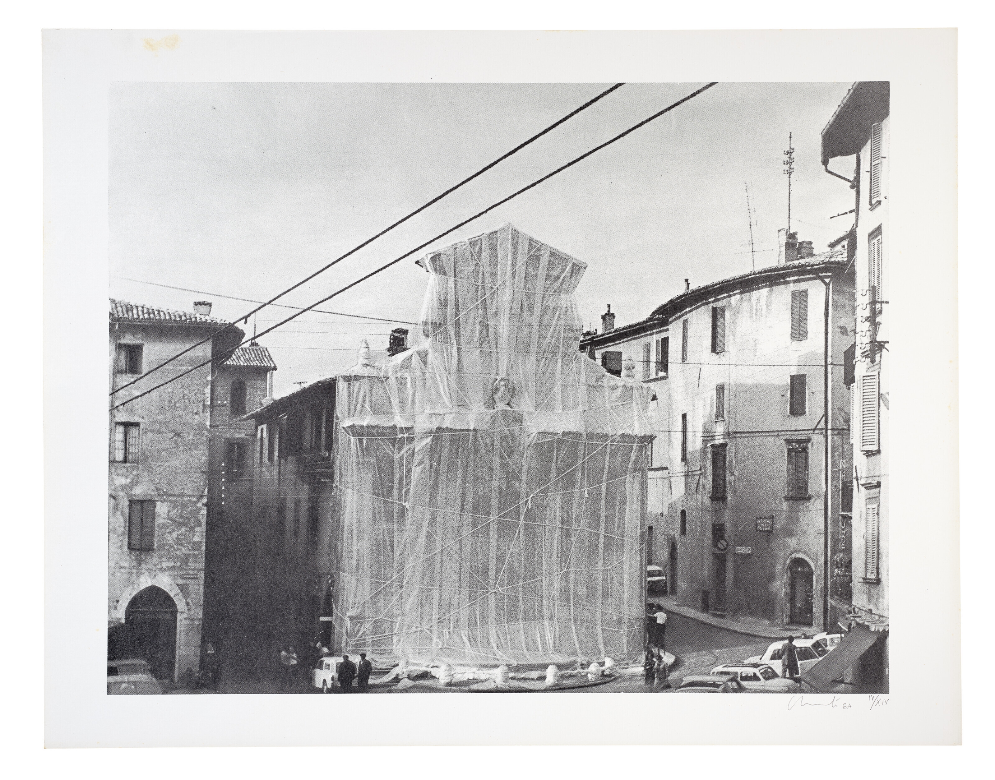 Christo | Packed Fountain and Packed Tower, Spoleto, 1968 | MutualArt