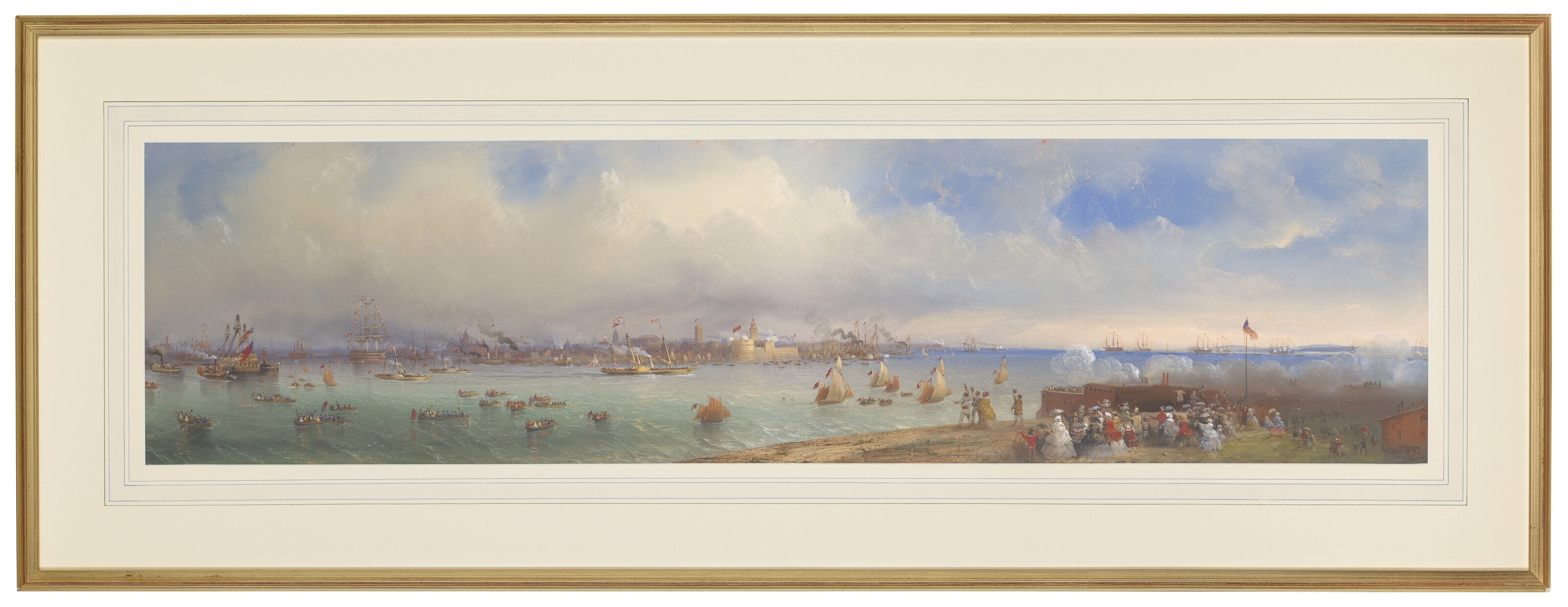 Carlo Bossoli | The Great ’Peace Review of the Fleet’ held at Spithead ...