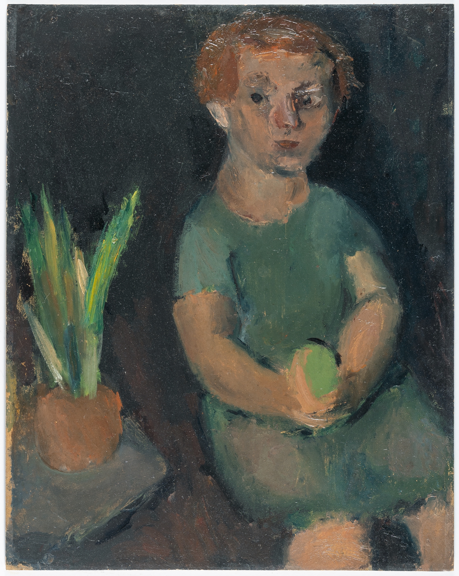 Georgios Bouzianis | Seated boy with a ball and a plant (1920 - 1925 ...