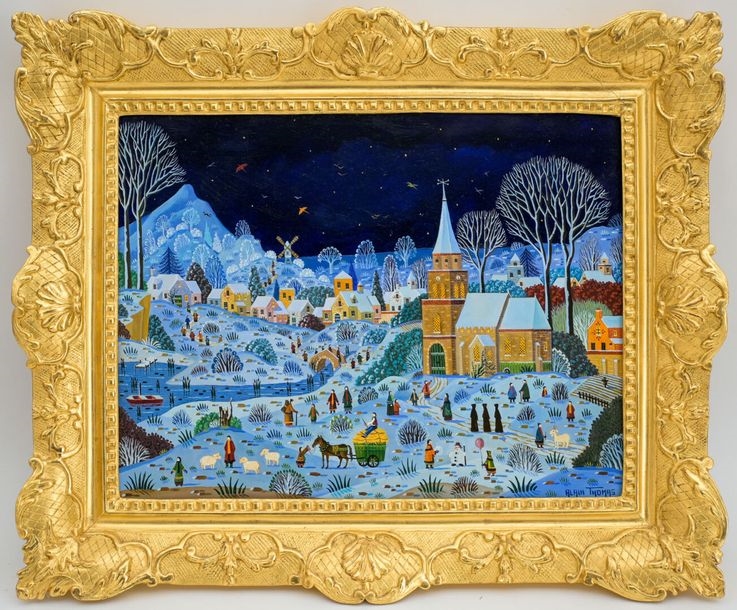 Alain Thomas | Animated winter night landscape (1942) | MutualArt