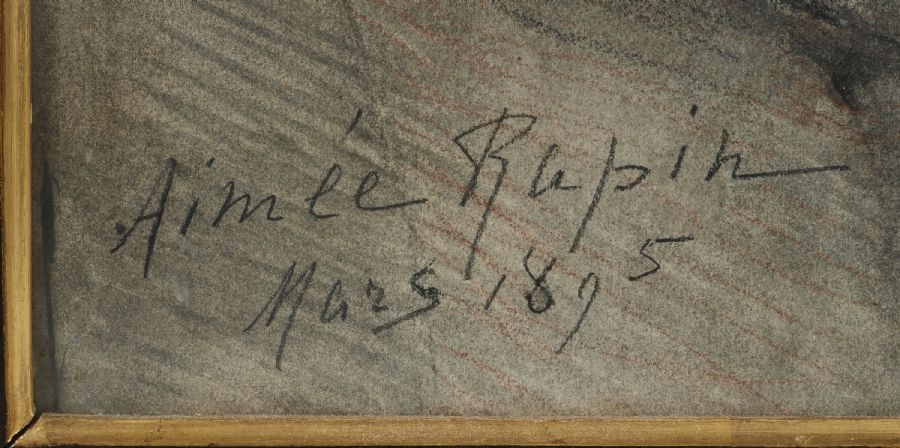 Aimee Rapin | Schweiz. Sittande kvinna. Signerad mars 1895. Image ...