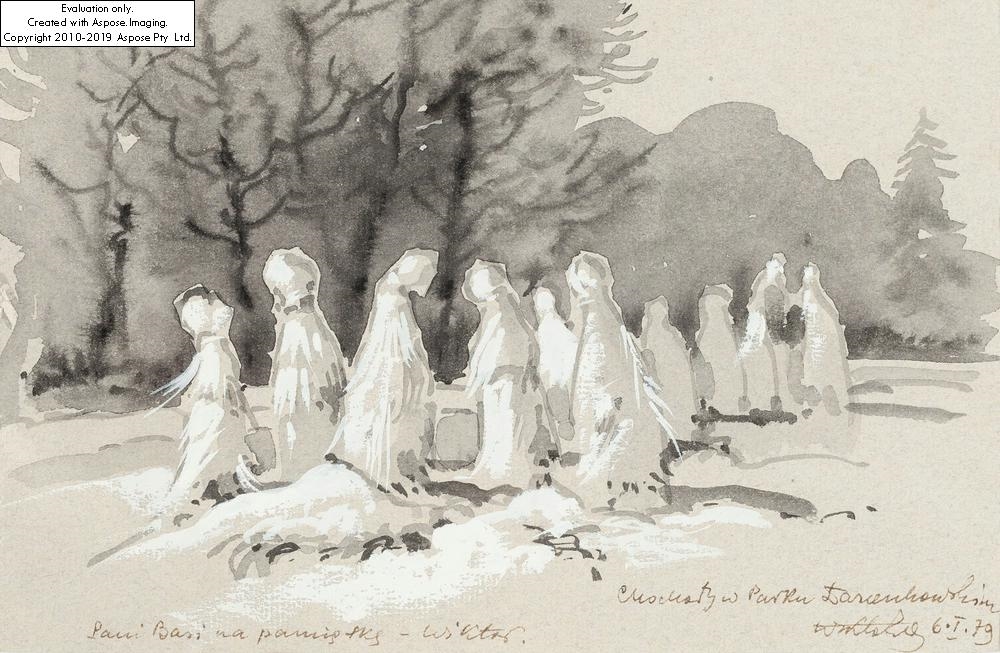 Wiktor Zin | Ladders in Łazienki Palace Park (1979) | MutualArt