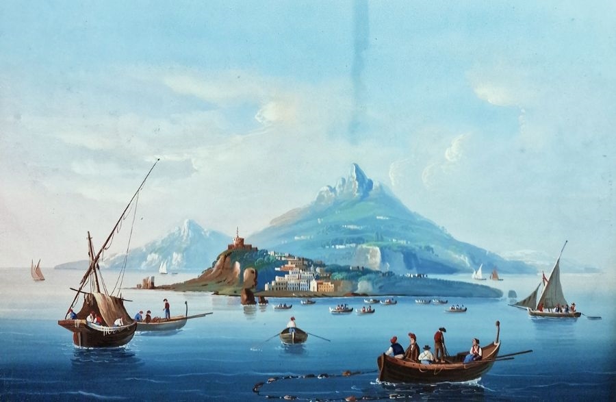Italian School, 19th Century | Three scenes of the Bay of Naples ...