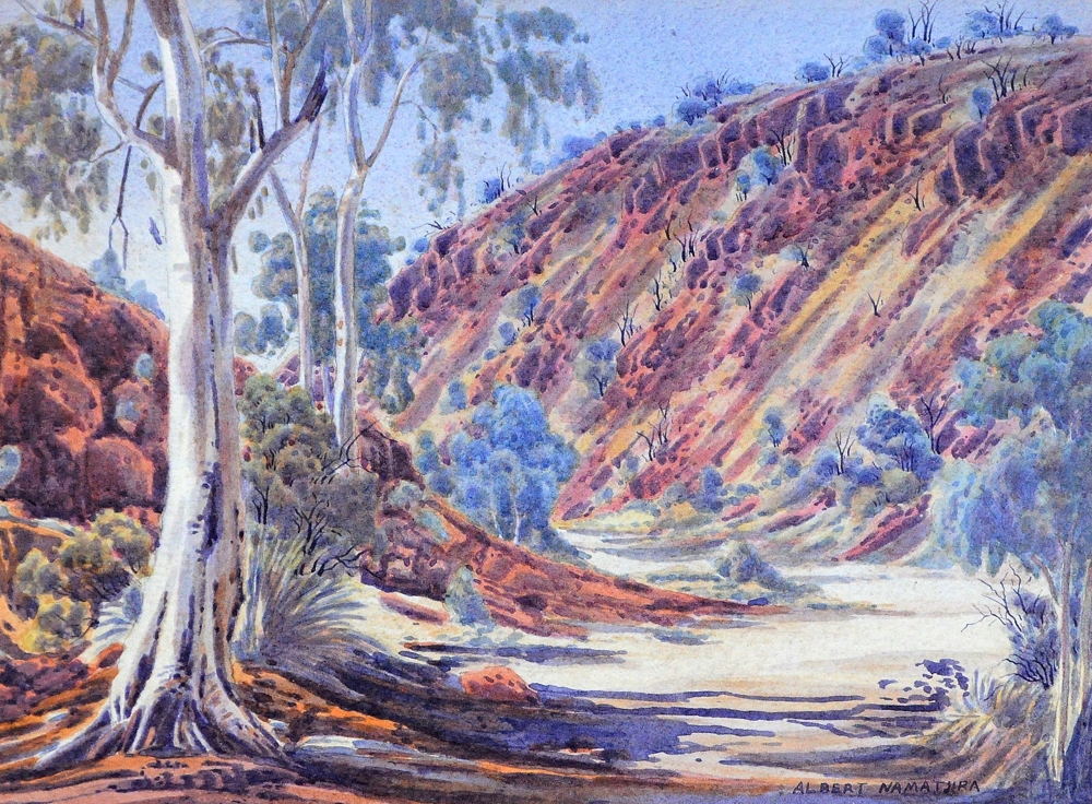 Albert Namatjira | Finke River Gums, Central Australia | MutualArt