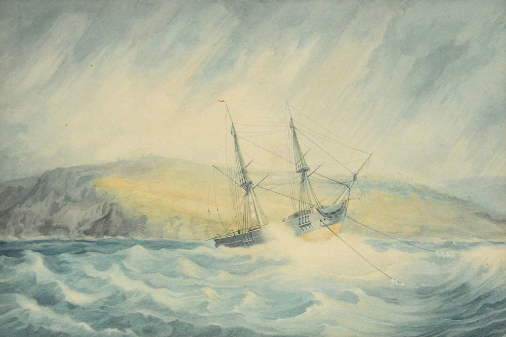 William Light | Surveying Brig Rapid in Rapid Bay (1876) | MutualArt