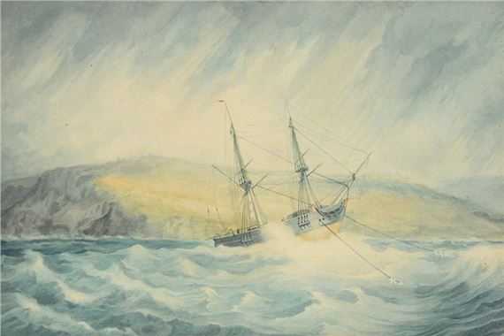 William Light | Surveying Brig Rapid in Rapid Bay (1876) | MutualArt