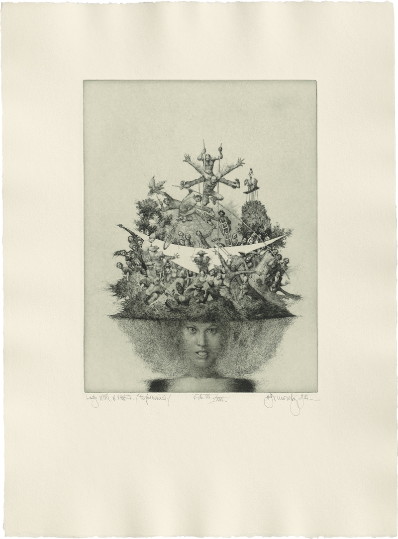 Albin Brunovsky | Lady with a Hat V/Performance (1989) | MutualArt
