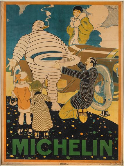 Rene Vincent | Michelin Lithographic poster in colours, cond. B ...